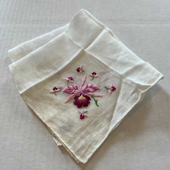 Klauber | Accessories | Vintage Klauber Handkerchief Swissmade White ...